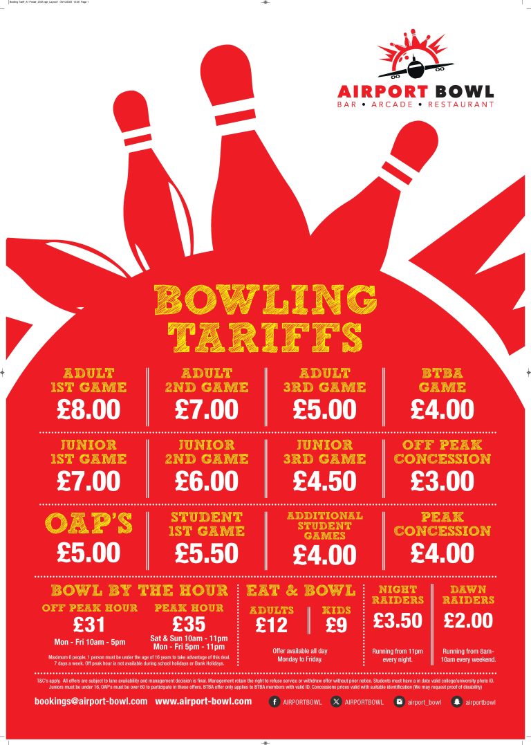 Bowling deals & Prices - Airport Bowl